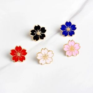 Jewelry | Super Cute Colorful Japanese Sakura Flower Pin Set | Poshmark